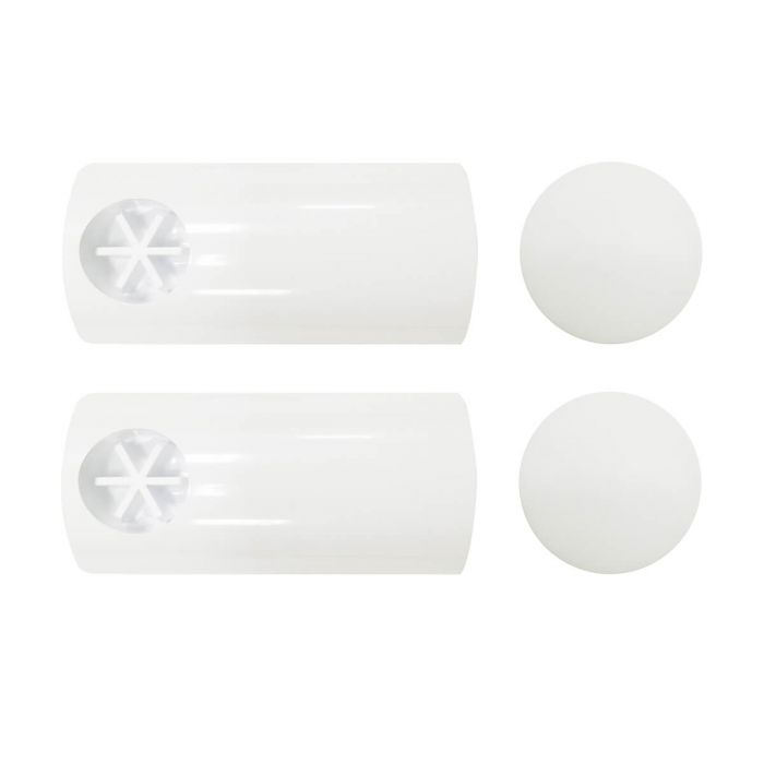 Gainsborough 18mm Shower Rail Ends in White for Adjustable Shower Head ...
