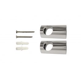 22mm Adjustable Shower Rail Fixings | Chrome Rail Ends